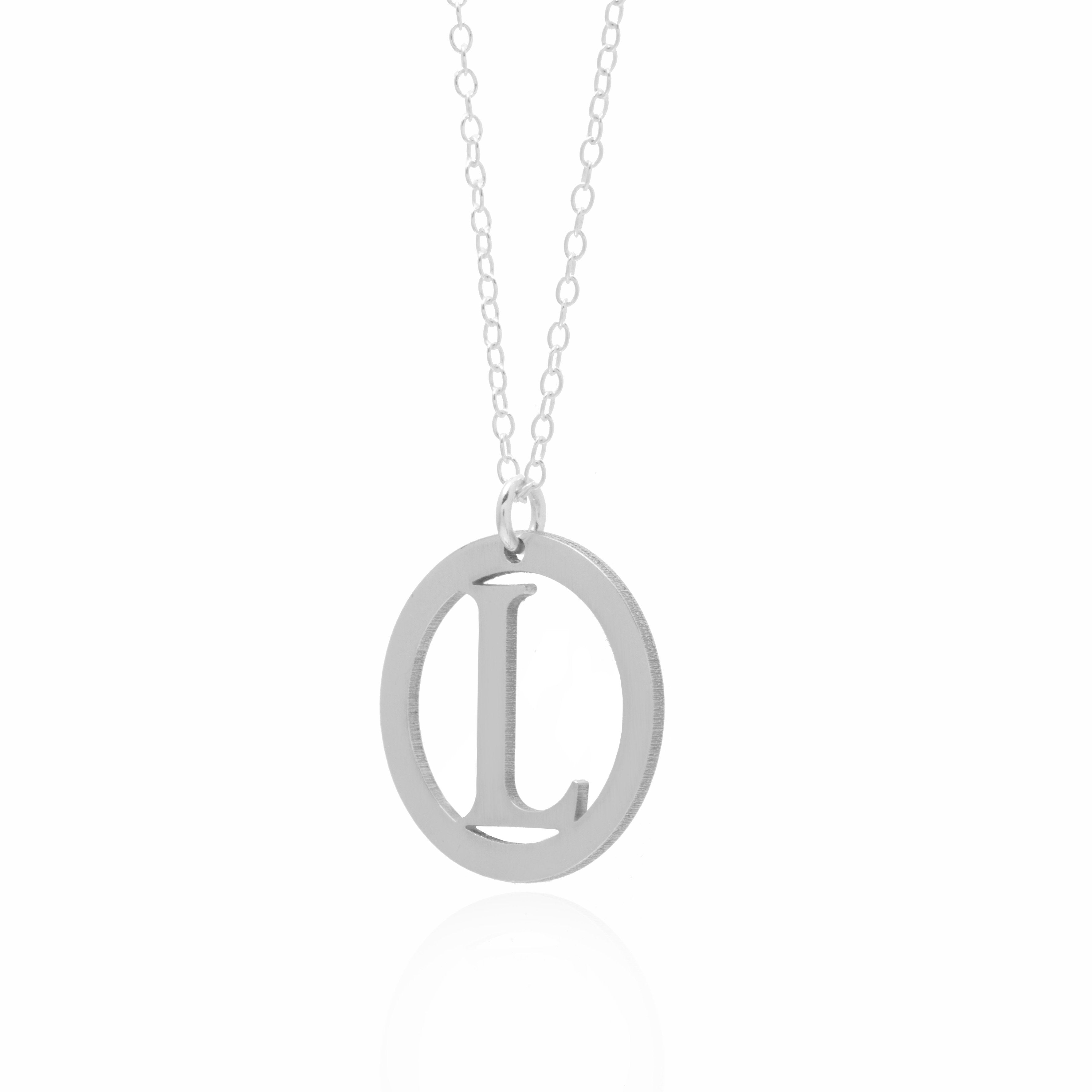 Circle Initial Necklace | Sincerely Silver