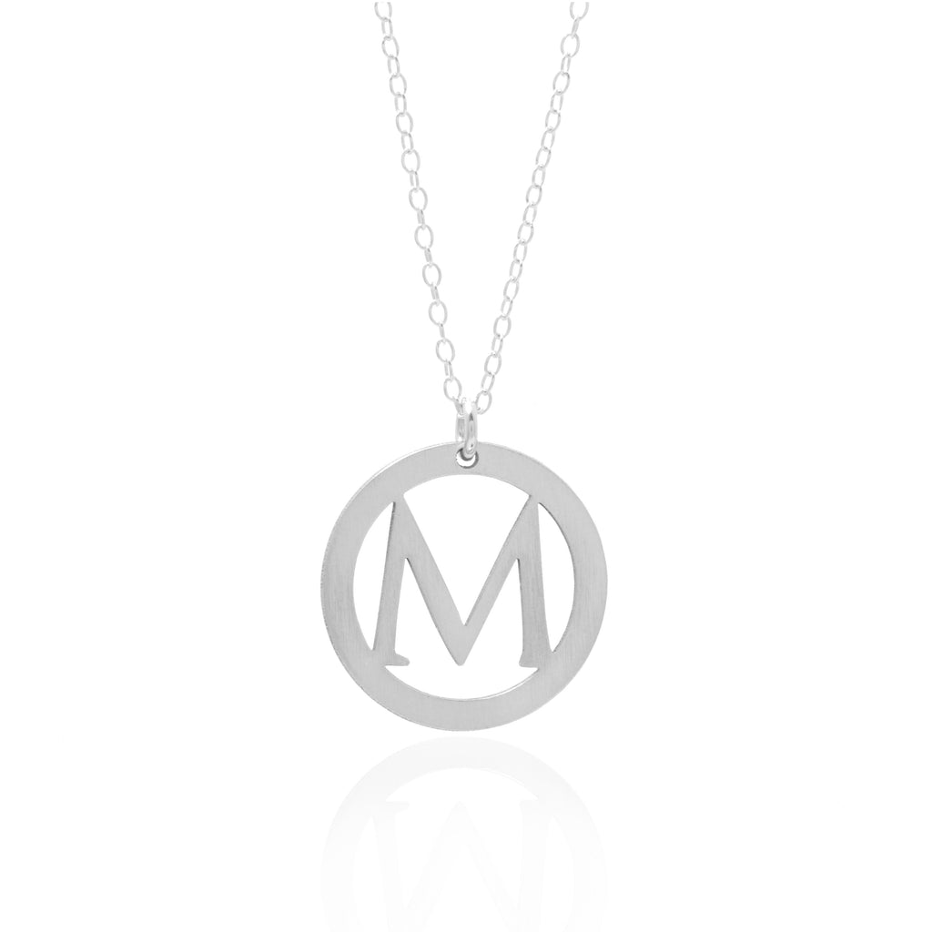 Circle Initial Necklace | Sincerely Silver