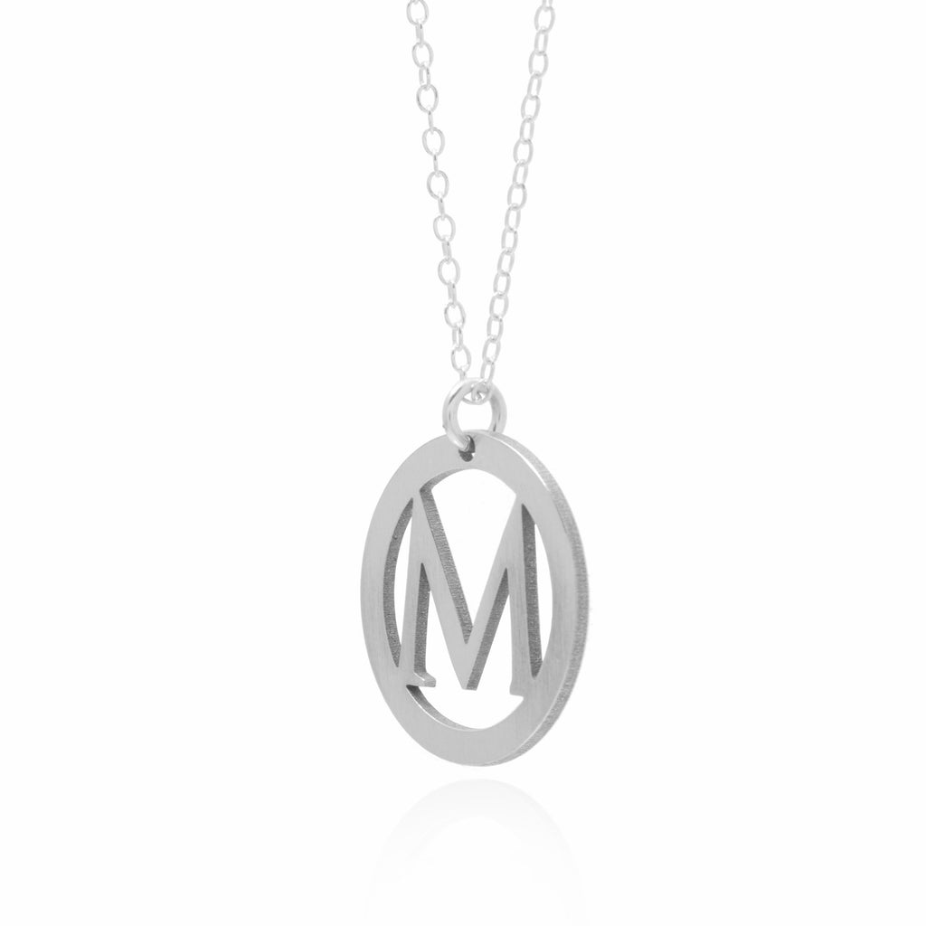 Circle Initial Necklace | Sincerely Silver