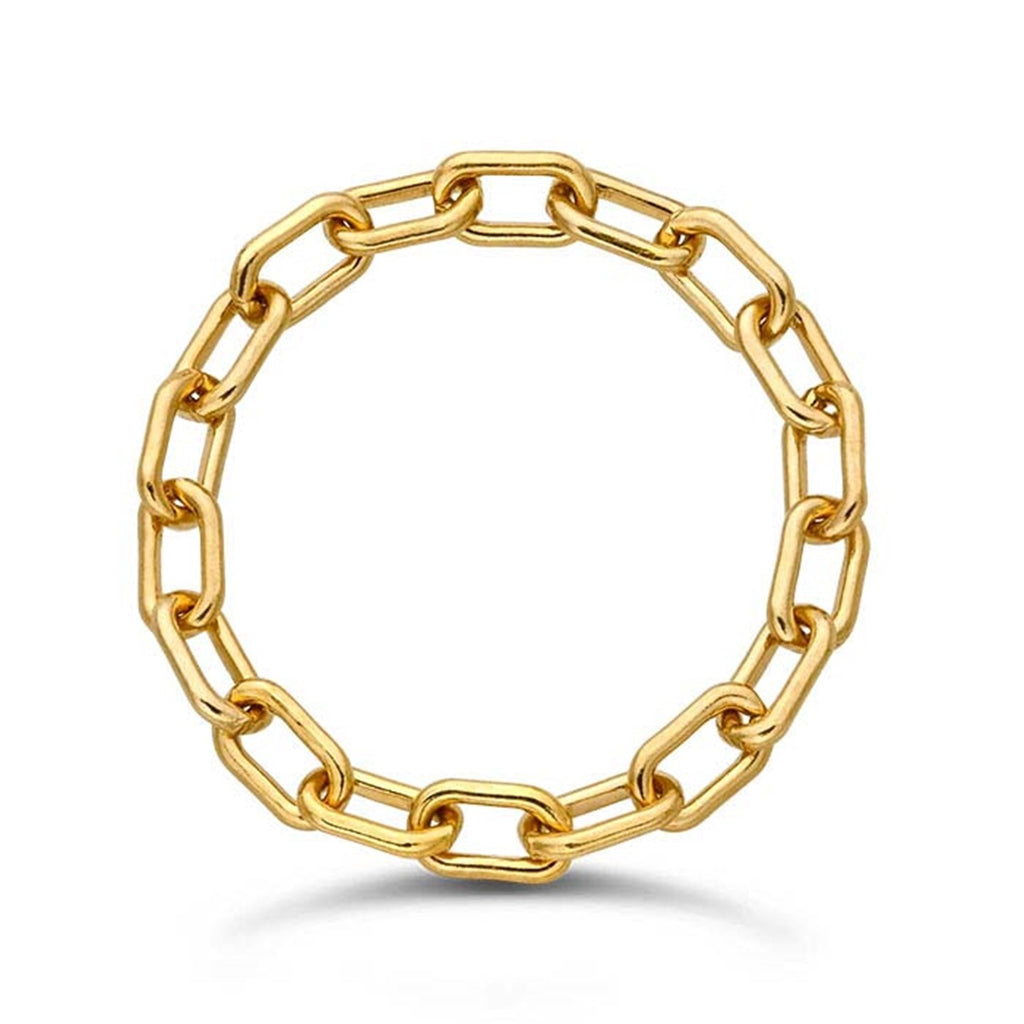 Gold Paperclip Chain Ring | Sincerely Silver
